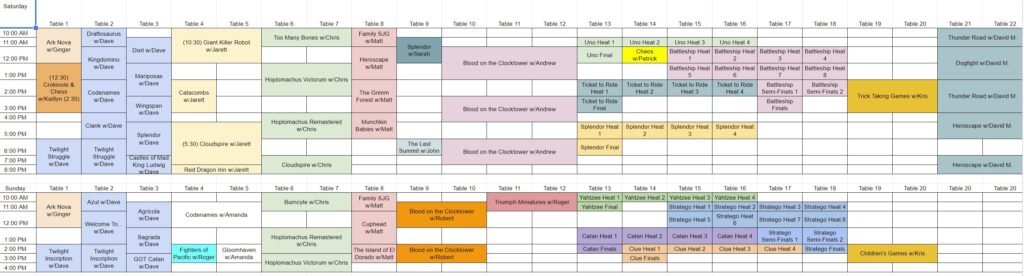 Long Island Tabletop Board Game Schedule! - Game Master Dave's Dispatch